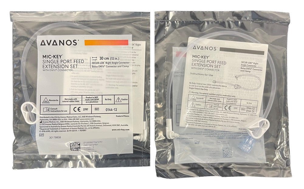 Avanos MIC KEY Single Port Feed Extension Set With Enfit | Medisa