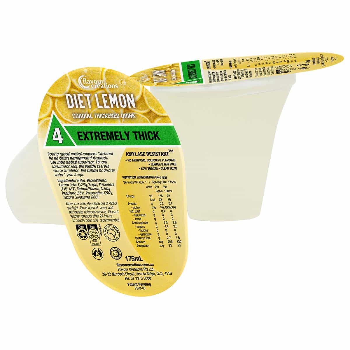 Flavour Creations Diet Lemon Cordial 175mL | Medisa